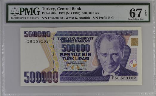 Turkey 500000 turk lirasi type 1970 | Turkey - The banknote Numizon catalog