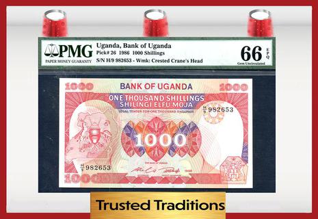 Uganda's banknotes - The banknote Numizon catalog