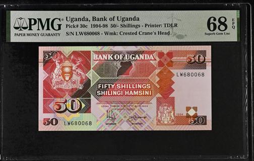 Uganda's banknotes - The banknote Numizon catalog