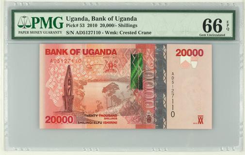 Uganda's banknotes - The banknote Numizon catalog