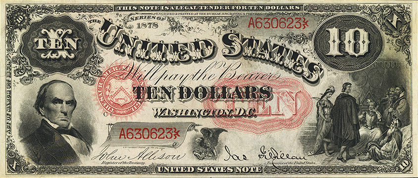 10 dollars Type 1875-1880 | United States of America - The banknote ...