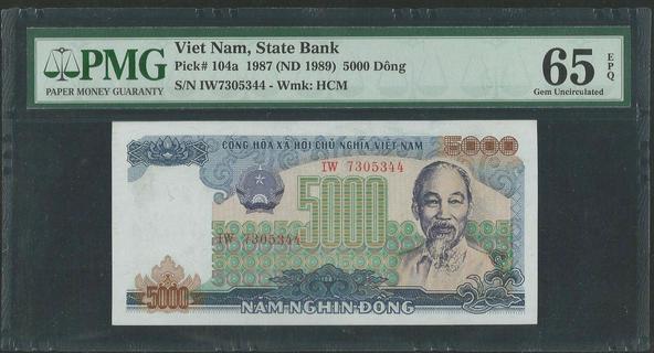 Vietnam 5000 dong type 1987 | Vietnam - The banknote Numizon catalog