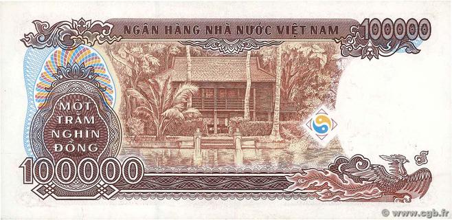 Vietnam 100000 dong type 1994 | Vietnam - The banknote Numizon catalog
