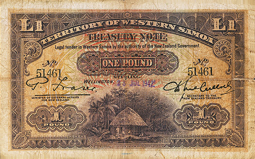 Samoa's banknotes - The banknote Numizon catalog