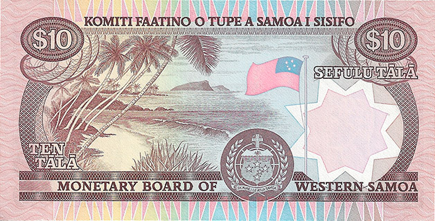 Samoa 10 tālā Type 1980 | Samoa - The banknote Numizon catalog