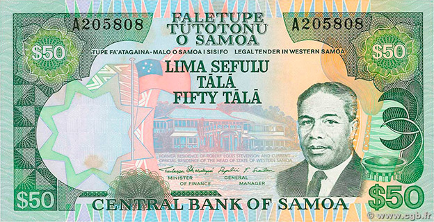 Samoa 50 tālā Type 1990 | Samoa - The banknote Numizon catalog