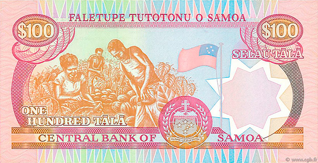 100 tālā Type 1990 Samoa | Samoa - Le catalogue Numizon