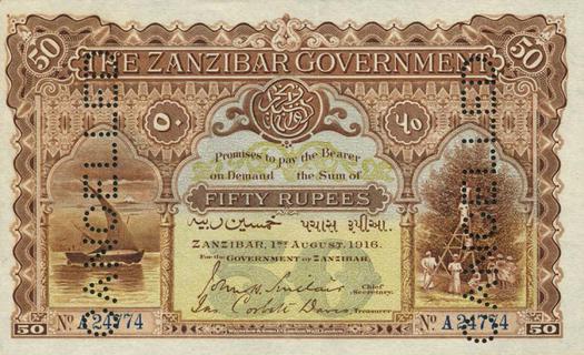 Zanzibar's banknotes - The banknote Numizon catalog