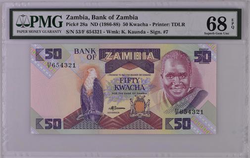 Zambia's banknotes - The banknote Numizon catalog