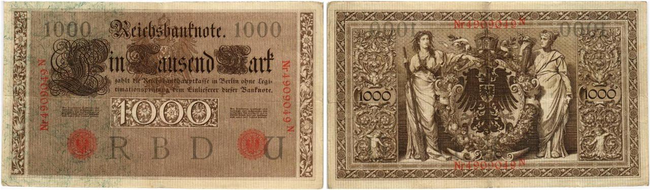 1,000 marks type 1910 Error! | Numizon