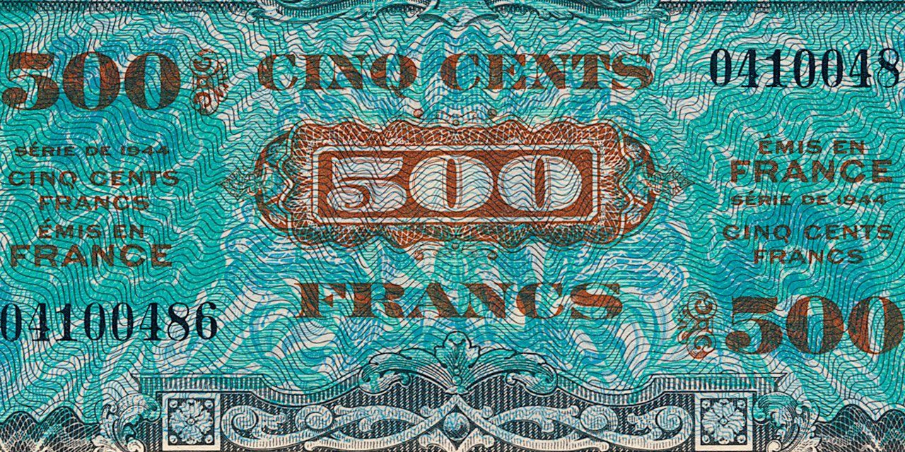 500 francs Flag back type 1944 | Numizon