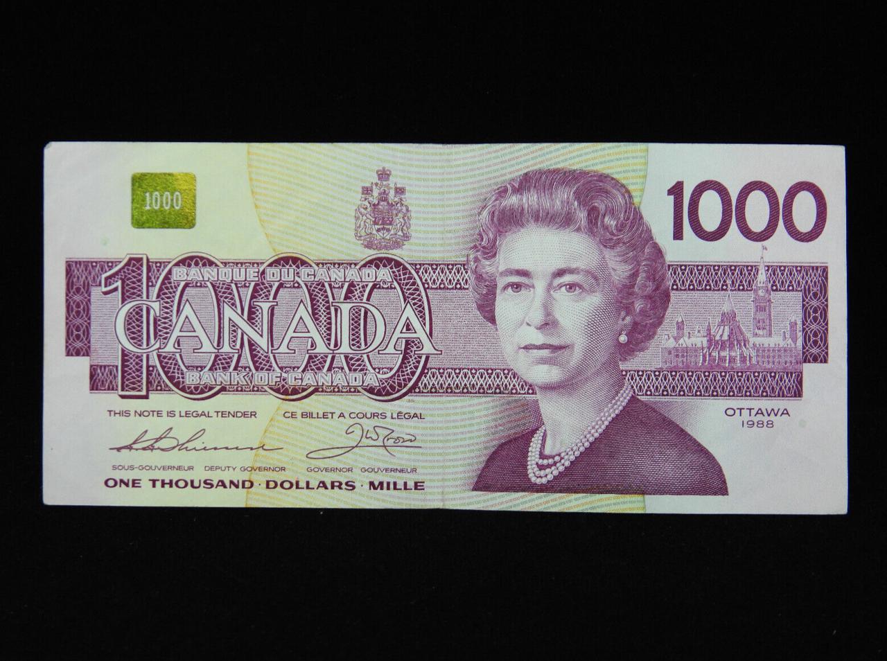 Banknote 1000 Dollars type 1988 Canada | | Pick #100 TBB B363