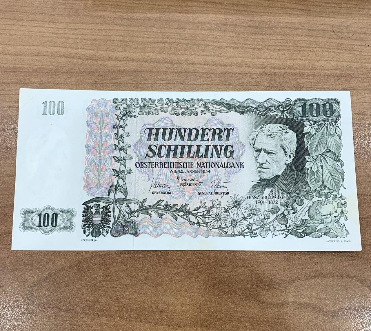 Banknote 100 schilling type 1954 Austria | 02.01.1954 | Pick #133a TBB B237a