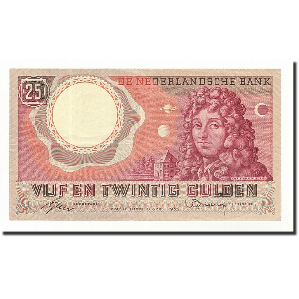 Banknote 25 gulden type 1955 Huygens Netherlands | 10APRIL1955 | Pick #87