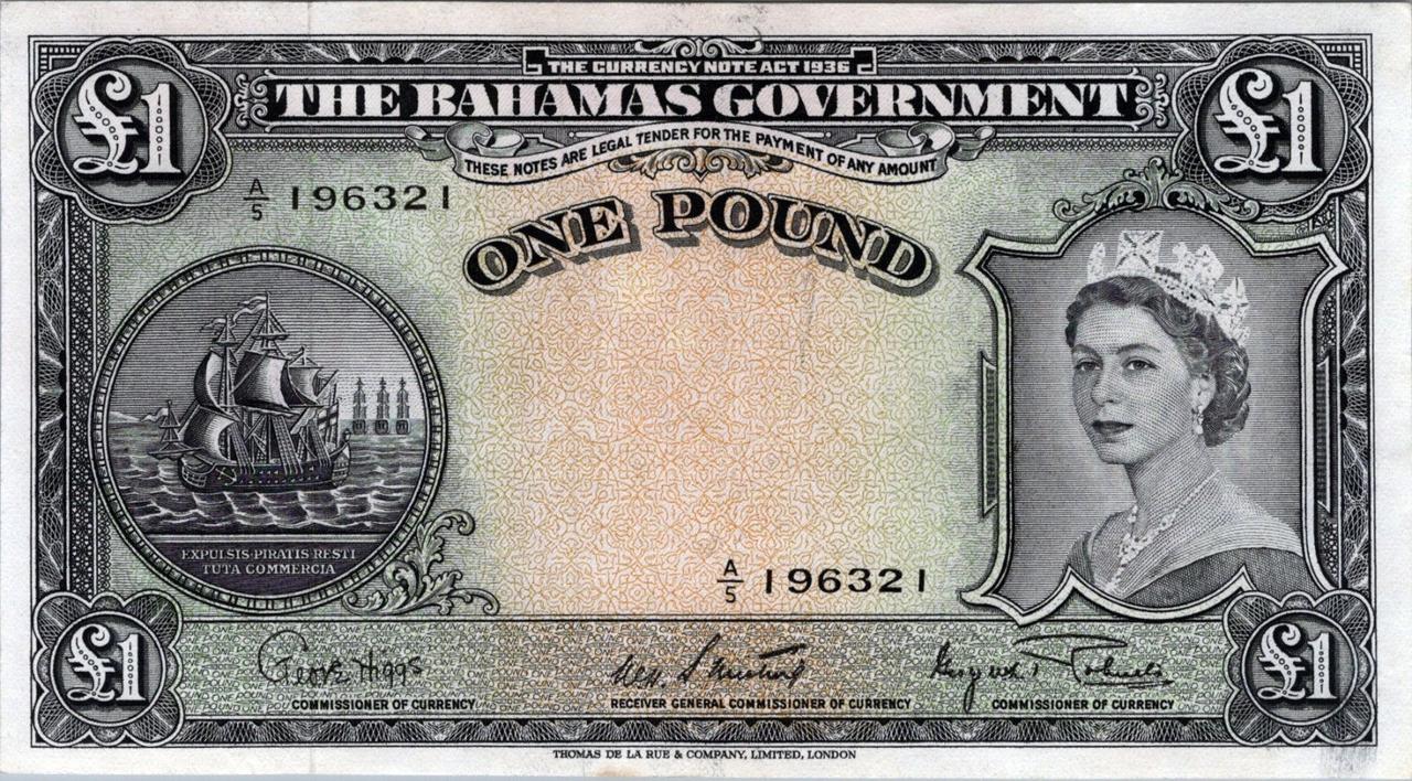 Billet 1 pound type 1936 Bahamas | | Pick #15 TBB B114